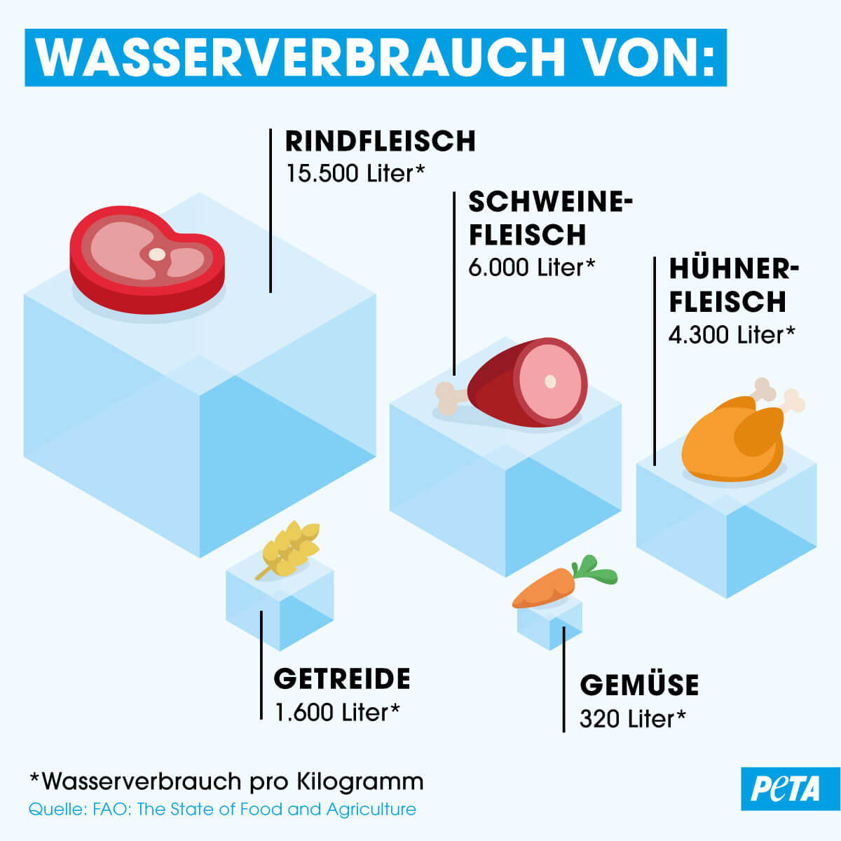 Wasserverbrauch für Fleisch: Wie hoch ist er wirklich?